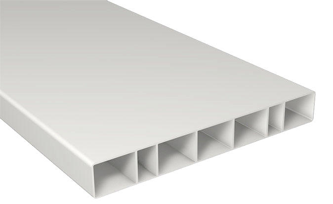 Plastic hollow chamber profile, front profile, length 2000mm, construc ...